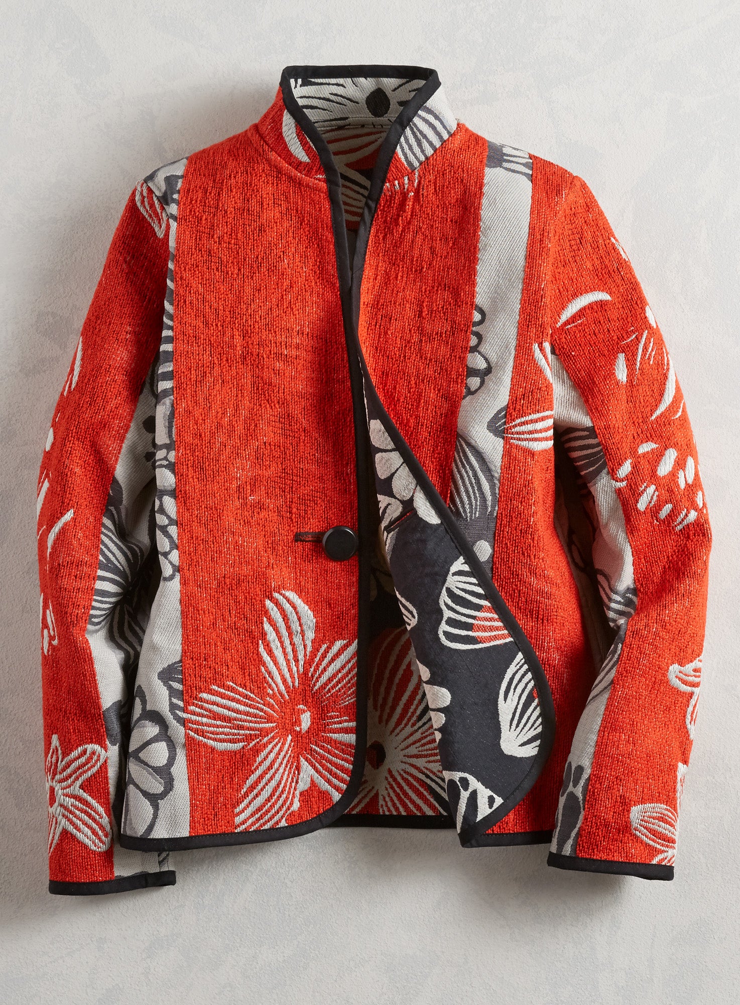 Black and White and Red All Over Reversible Jacket | Petalura